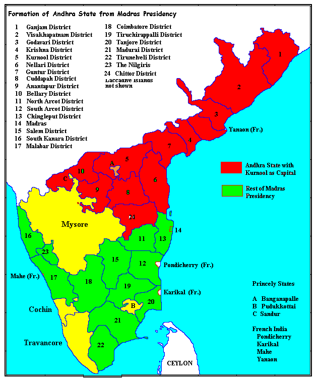 Formation of Andhra Pradesh – 1947 to 1956 - Hyderabad India Online