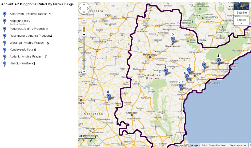 Native Kingdoms of AP and their Capital cities - Hyderabad India Online